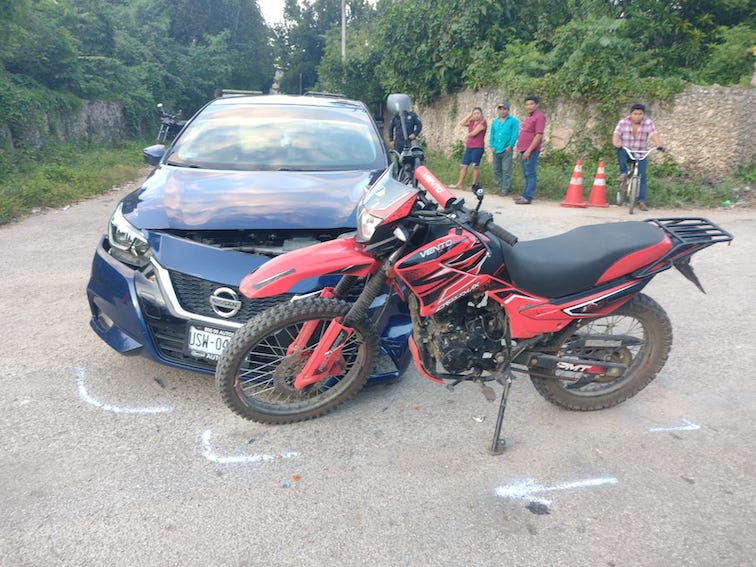 Motociclista choca y huye | Municipios Yucatán